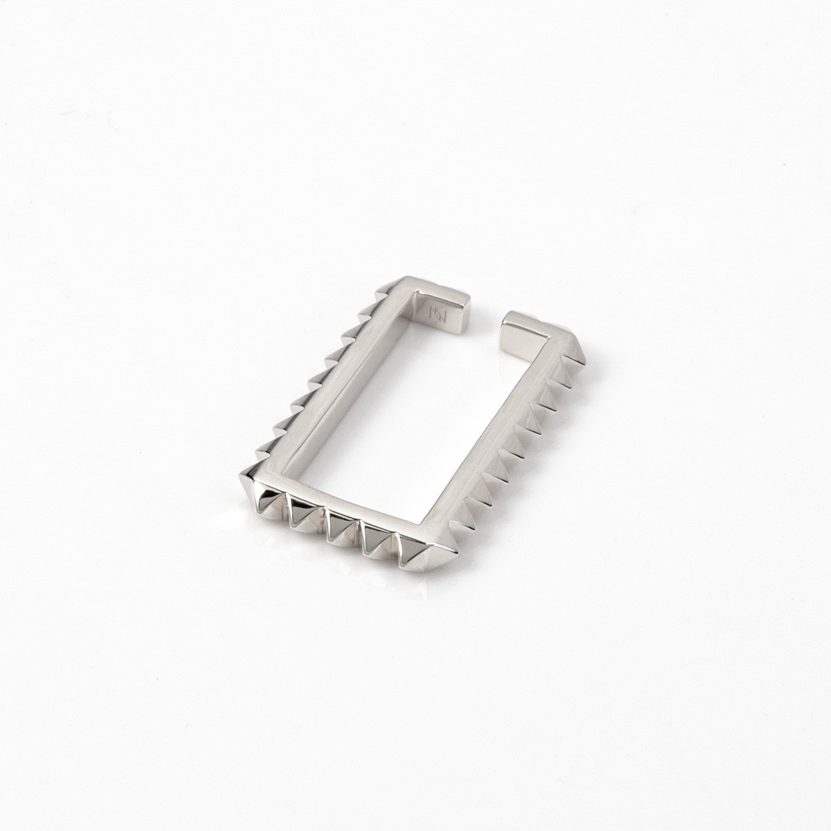 RECTANGLE STUDS EAR CUFF【Silver】 - ELRINA
