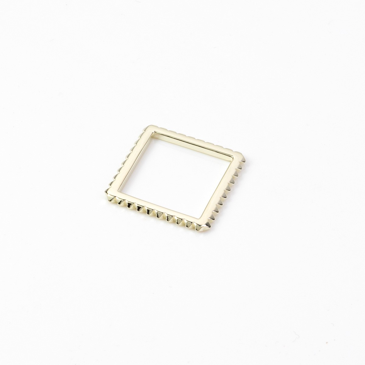 SQUARE STUDS RING【K10 WhiteGold】 - ELRINA