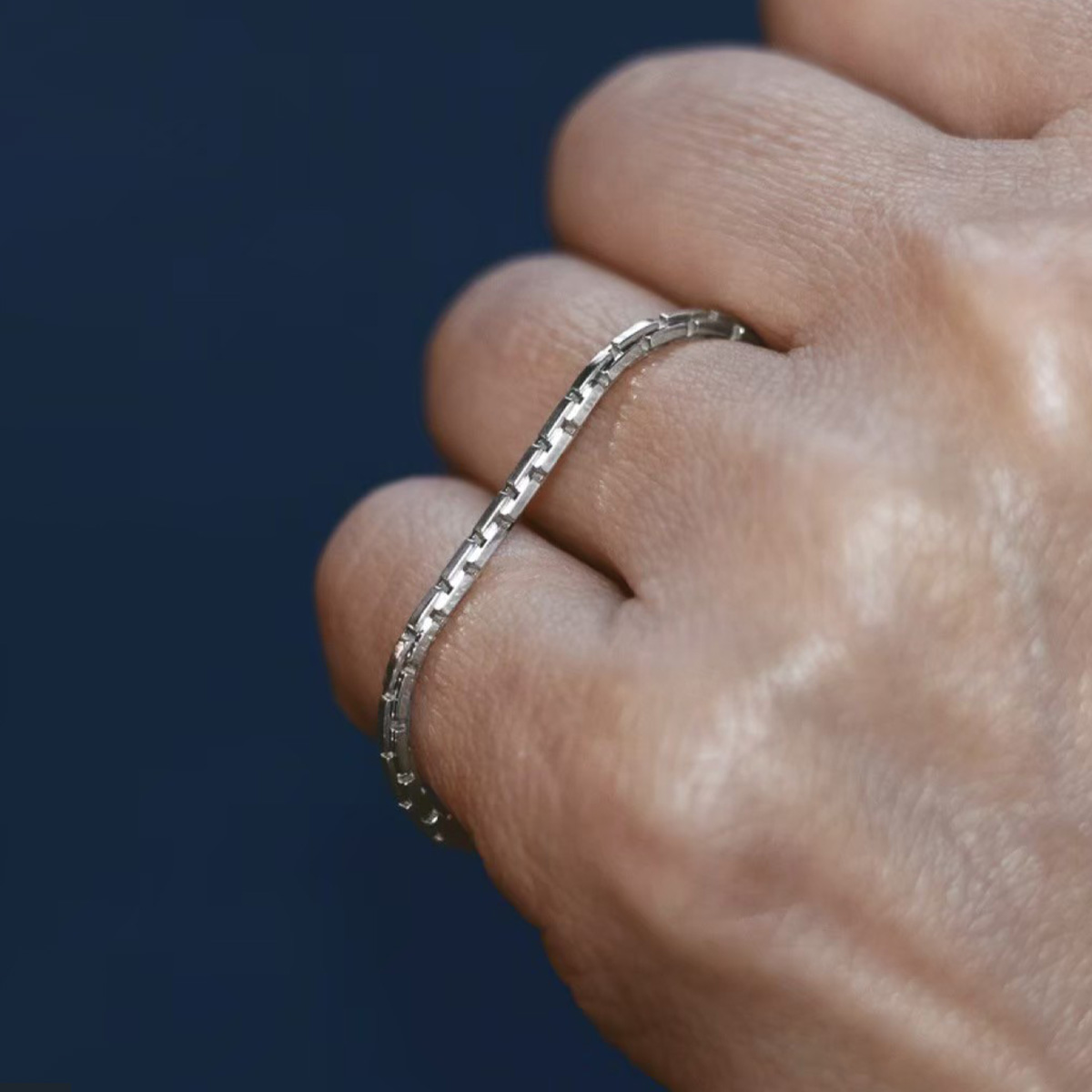 CHAIN DOUBLE RING【SV】 - ELRINA